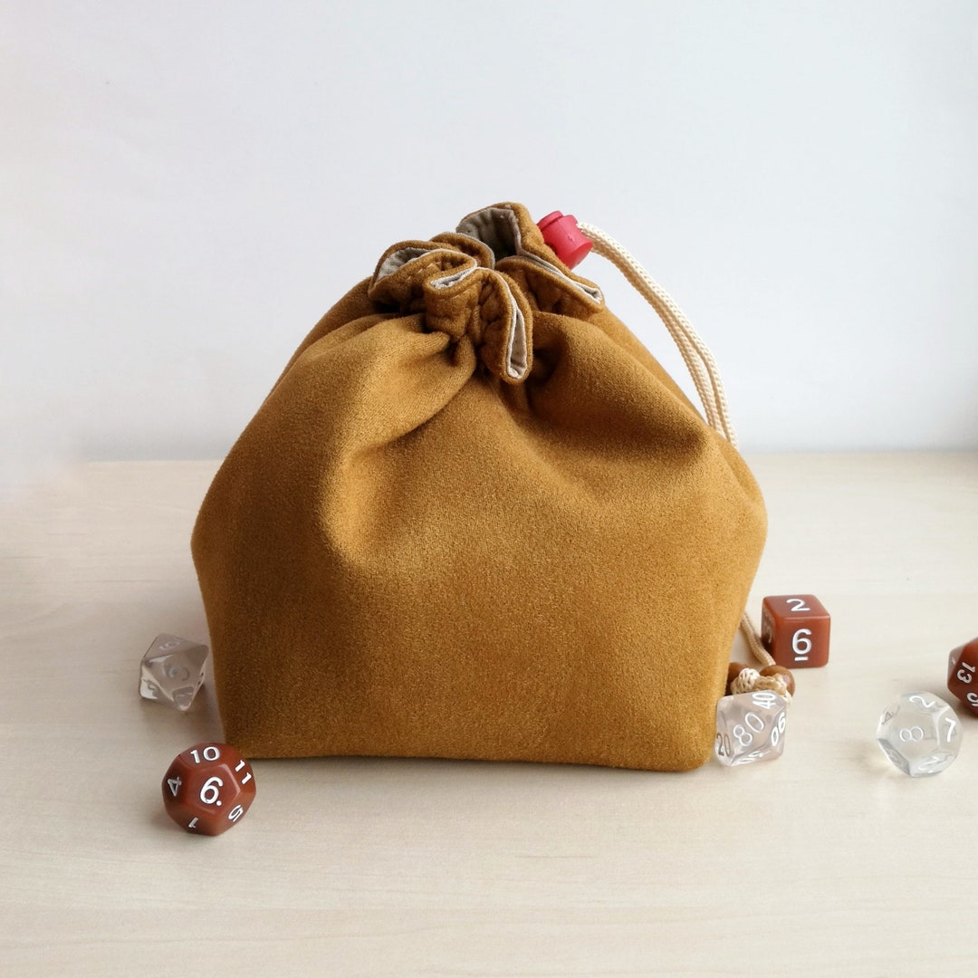 Large Dice Bag With 6 Pockets for 150-200 Dice Yellow Faux - Etsy