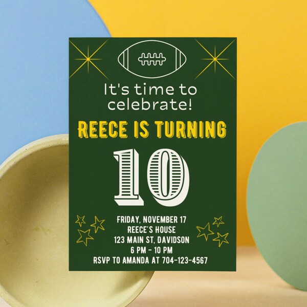 Green Bay Invitation - Etsy