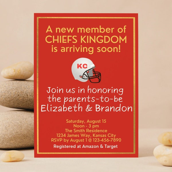 Kansas City Chiefs Party Invitation - Etsy