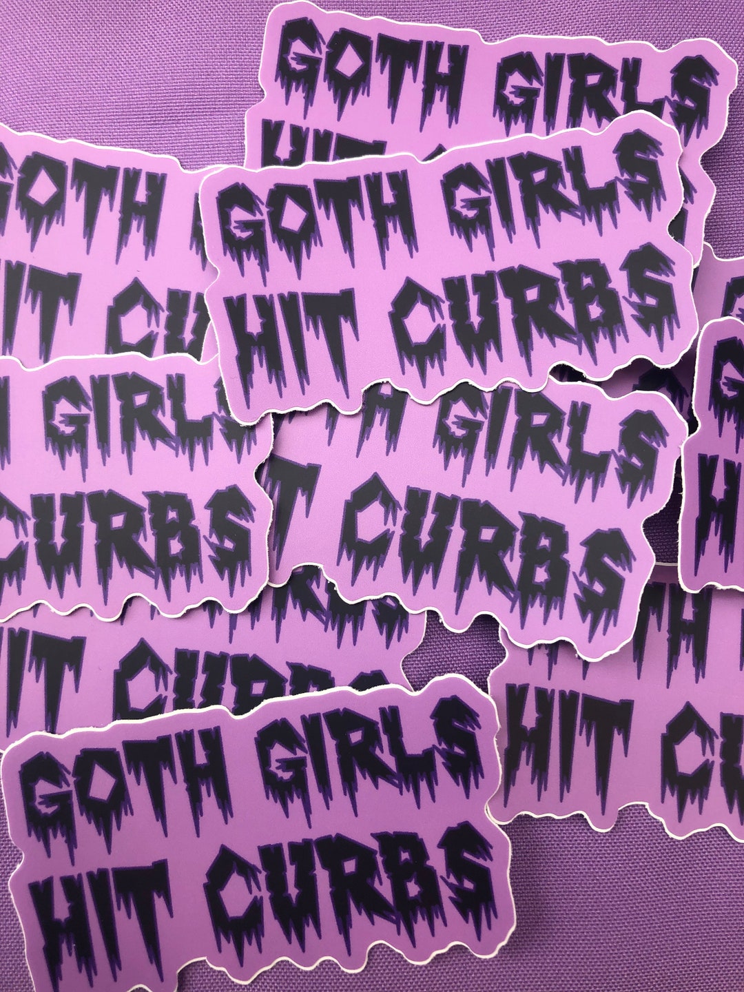 Goth Girls Hit Curbs Vinyl Sticker - Etsy