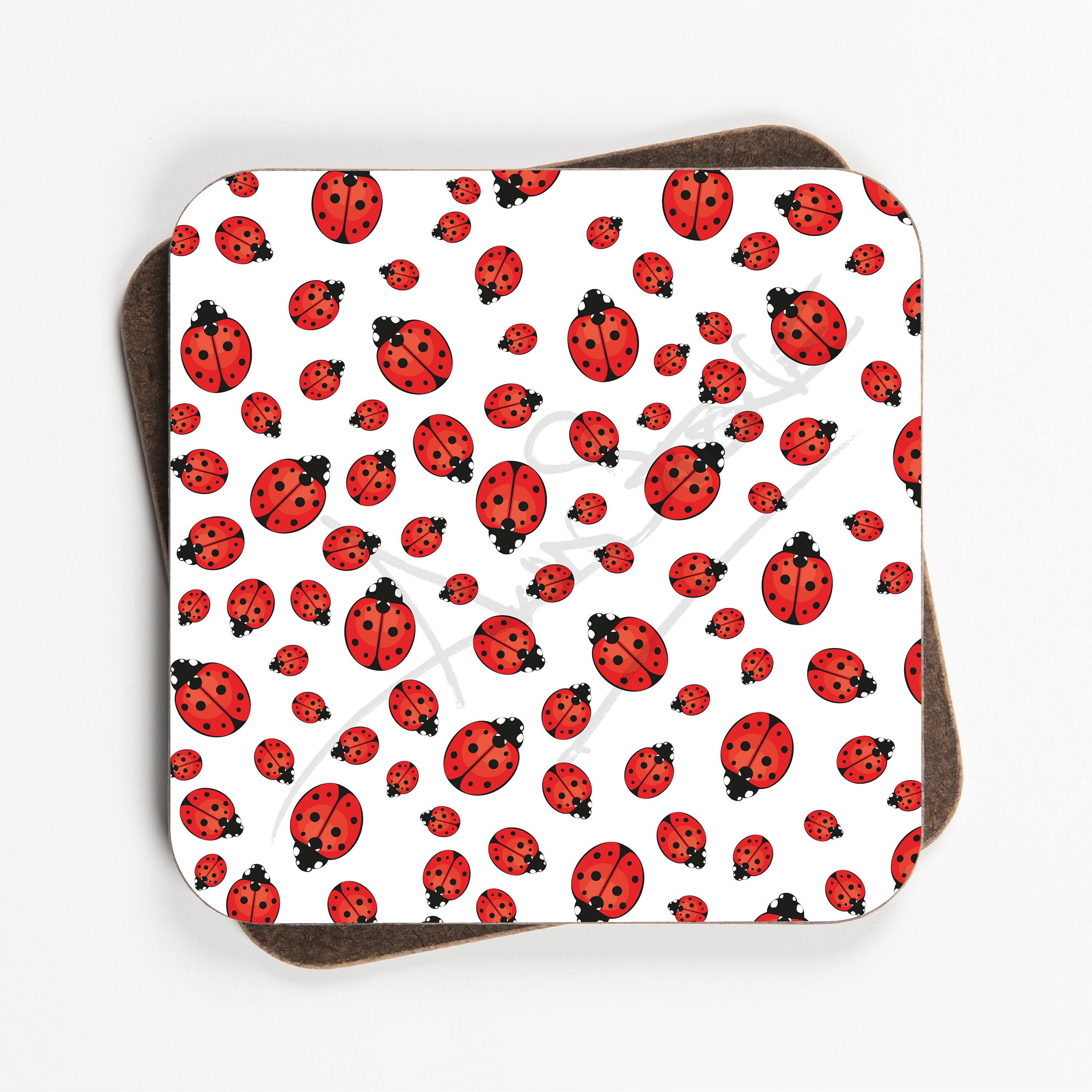 Ladybirds Ladybug Beetle Design Coasters - Set of Four - 90mm X 90mm - Etsy