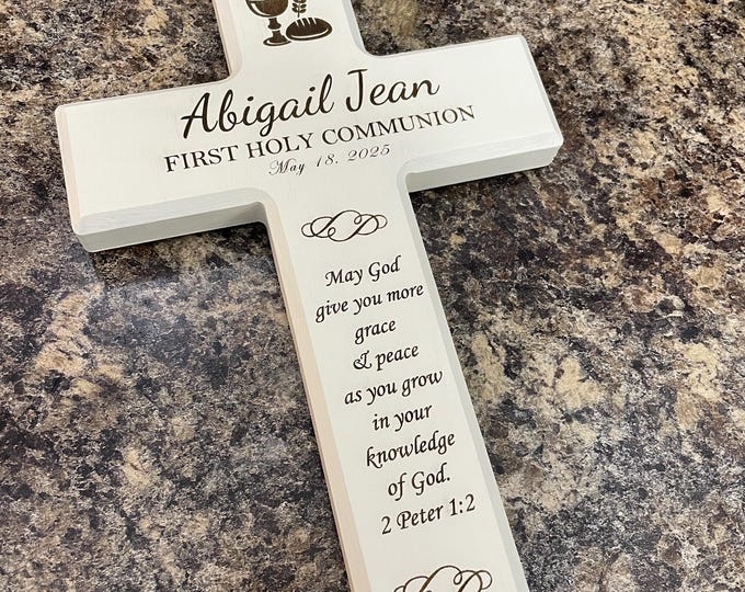 First Communion Cross - Etsy