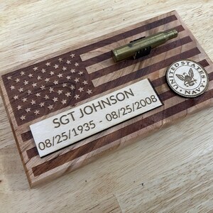 4.25 X 7.5 Custom Military Plaque - Etsy