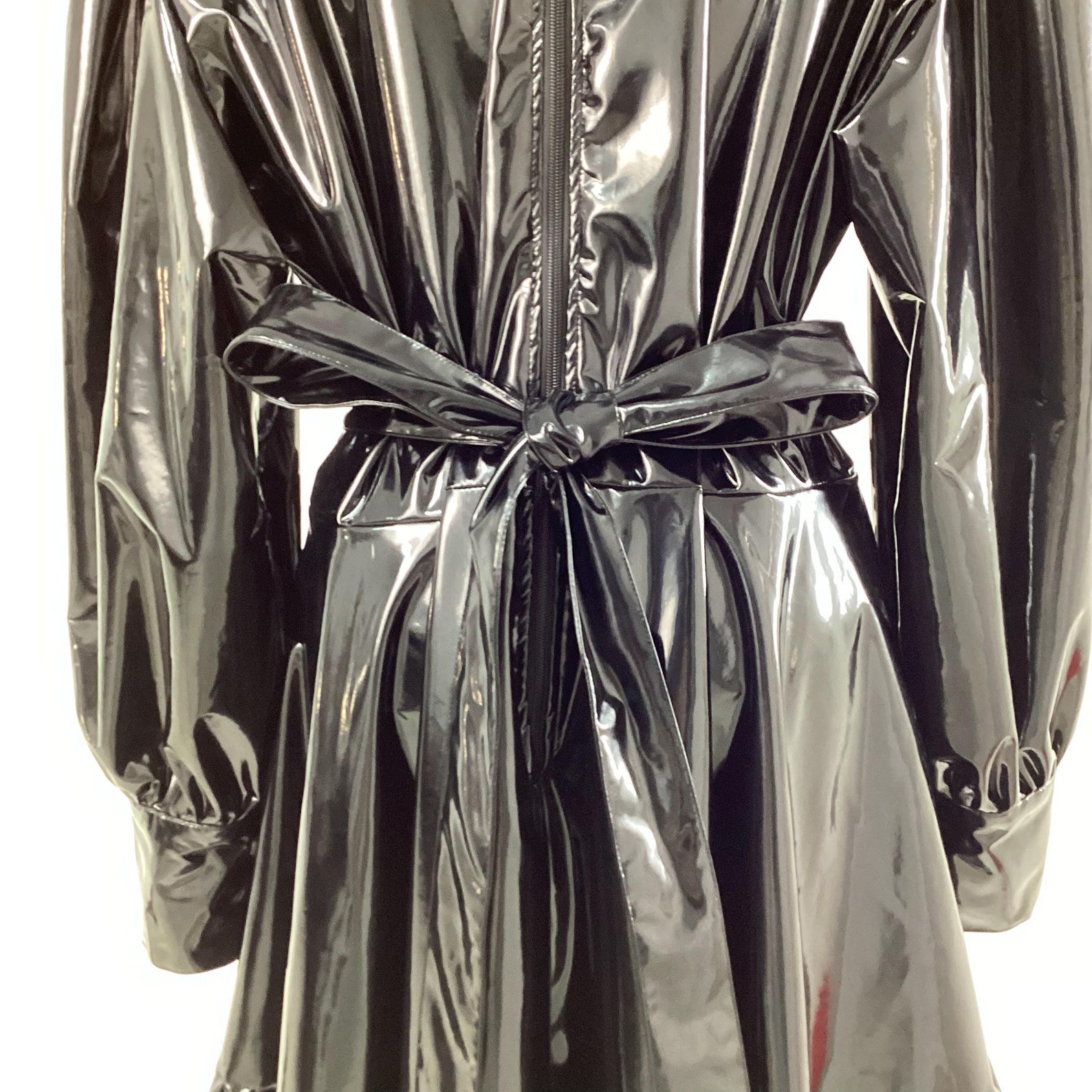 Black Shiny PVC Maid Dress French Uniform Costume Men Women ...