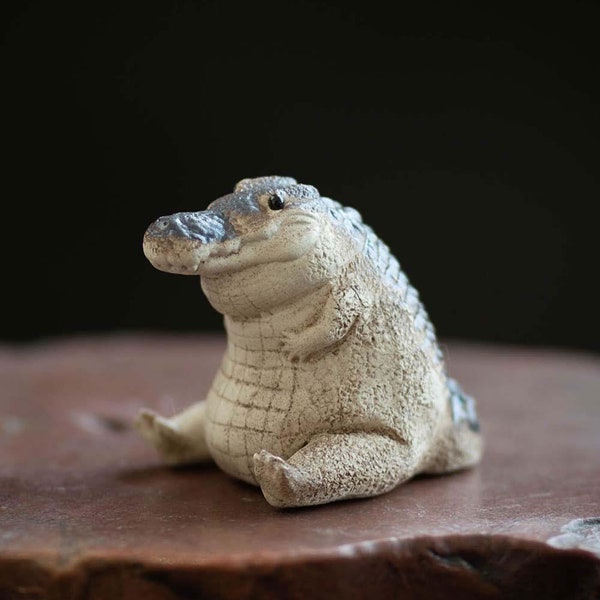 Chubby Crocodile Figurine - Etsy
