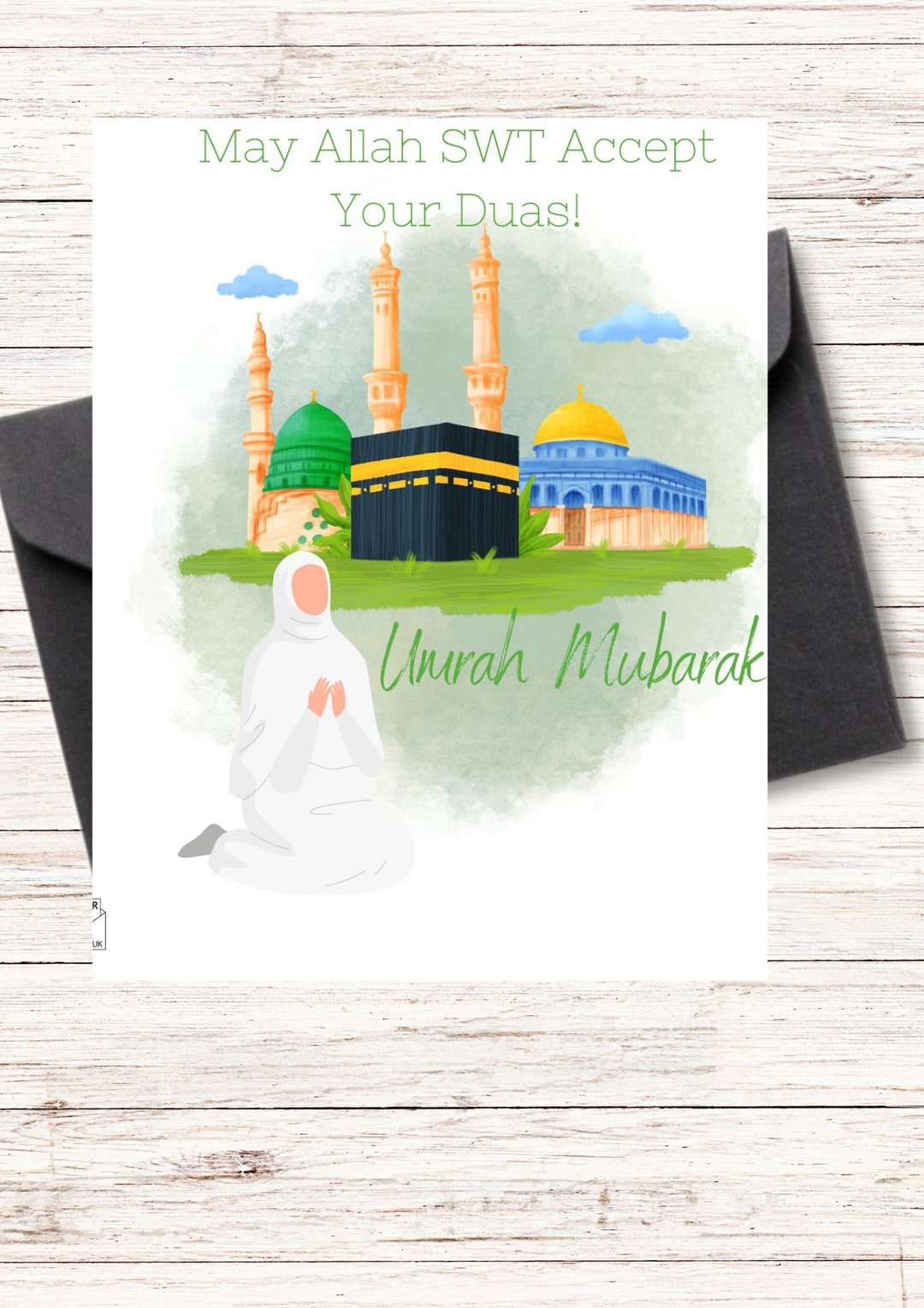 Umrah Mubarak Congratulations Congrats Mubarak Islamic Muslim Gift Card ...