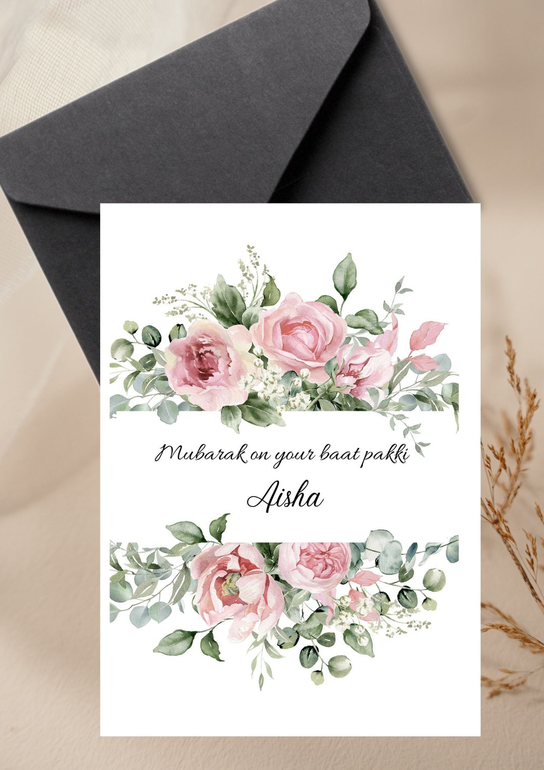 Personalised Baat Paaki Baat Paki Card Wedding Engagement Soon Arriving ...