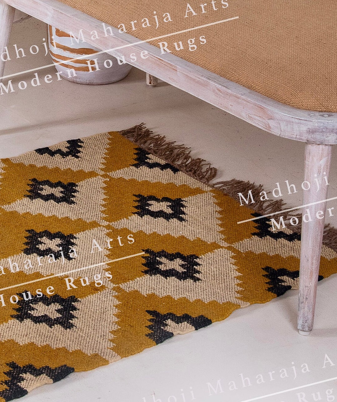 Wool and Jute Rug ,handmade Jute Rug , Kitchen Rug , Wool Jute Rugs ...