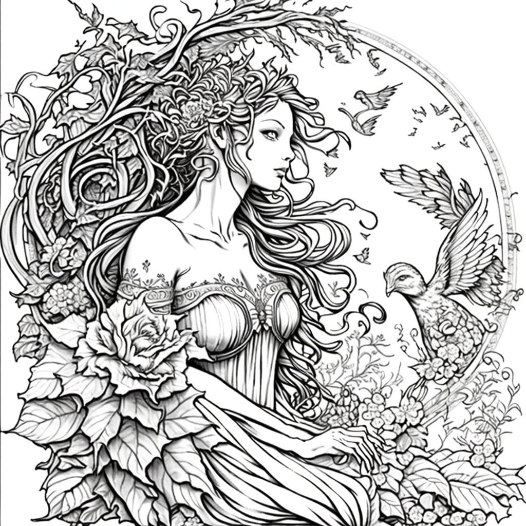 Fantasy Coloring Pages - Etsy UK