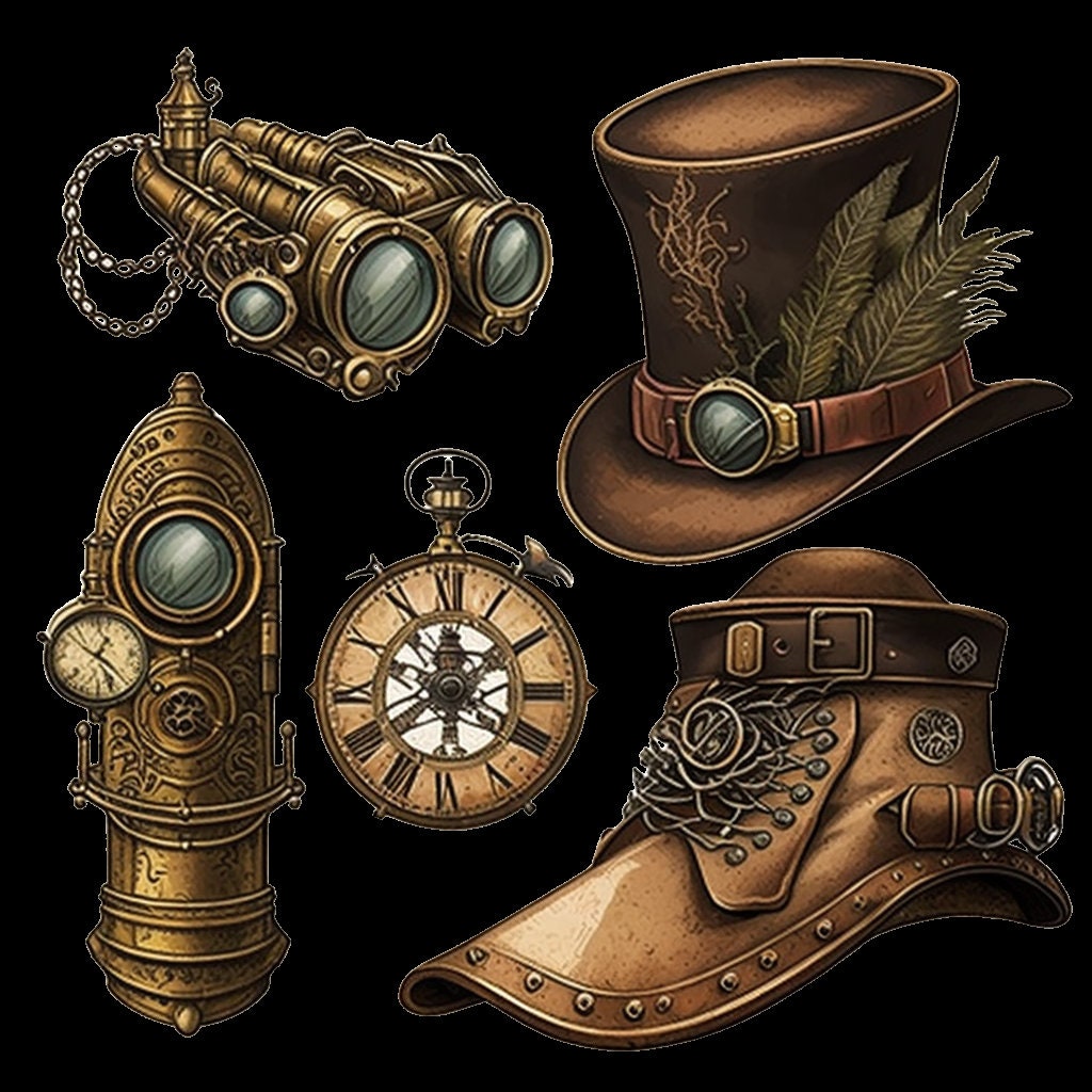 Steampunk Clip Art - Etsy