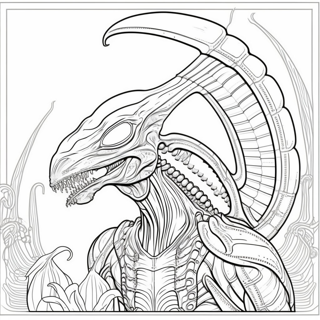 Alien Coloring Pages - Etsy