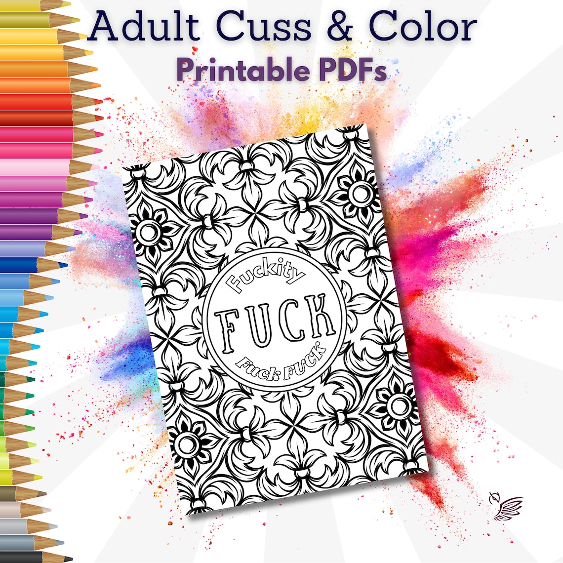 Cuss Word Swear Word Coloring Book Pages, Moist, Printable Adult ...
