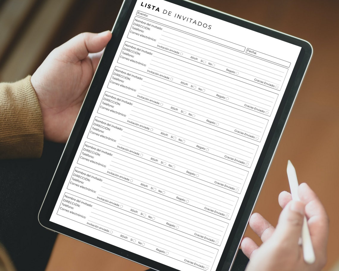 Lista De Invitados , Boda, Lista Imprimible, Cumpleaños, Guest List - Etsy