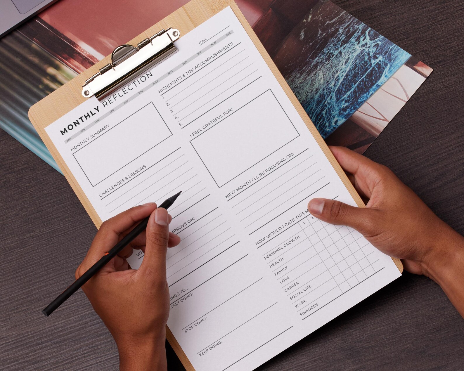 Monthly Reflection Printable Bundle: Review, Evaluation, Summary (a4/a5 ...