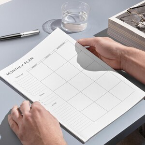 Undated Monthly Planner Printable, Month on Two Pages, Month at a ...