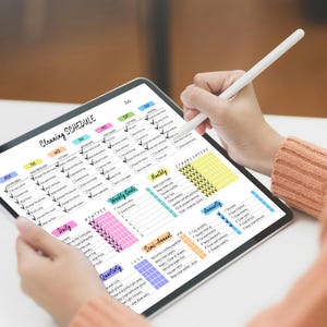 Digital Cleaning Planner, Digital Weekly Cleaning Checklist, Cleaning ...