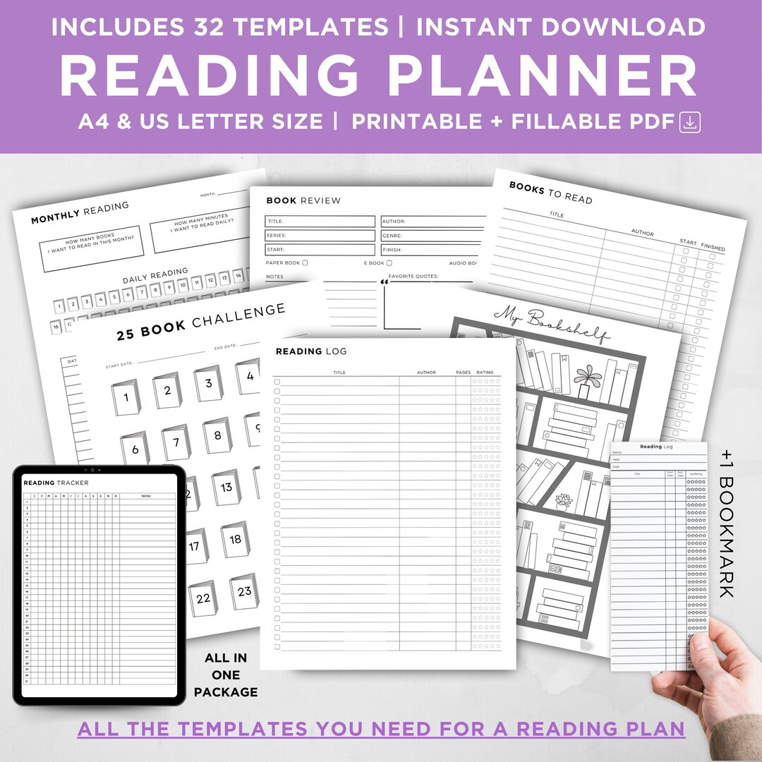 Reading Planner, Reading Tracker, Books to Read, Reading Log, Reading ...
