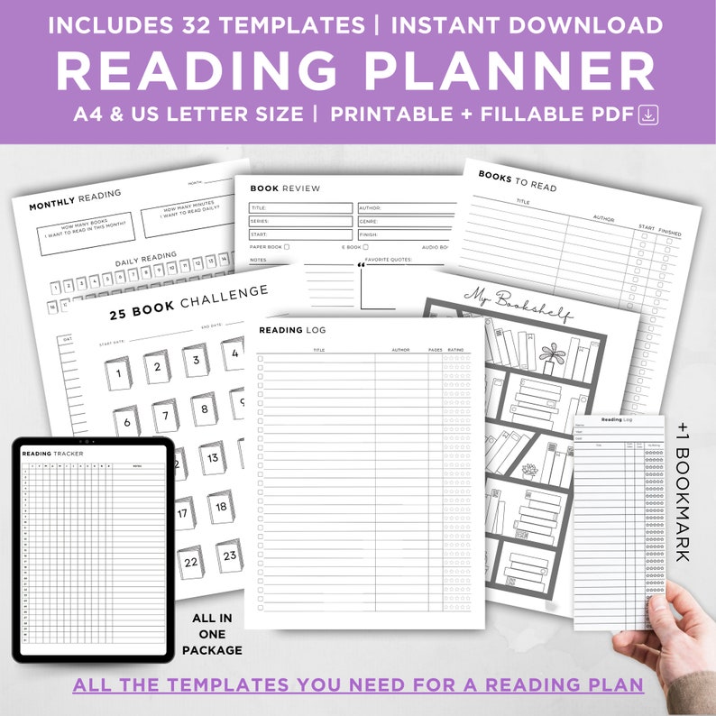 Reading Planner, Reading Tracker, Books to Read, Reading Log, Reading ...