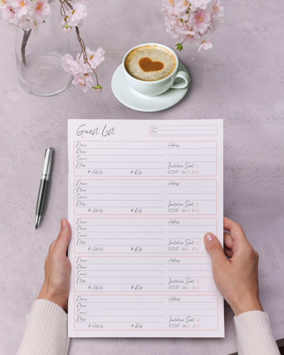 Guest List Template, Guest List Tracker, Party, Events, Birthday ...