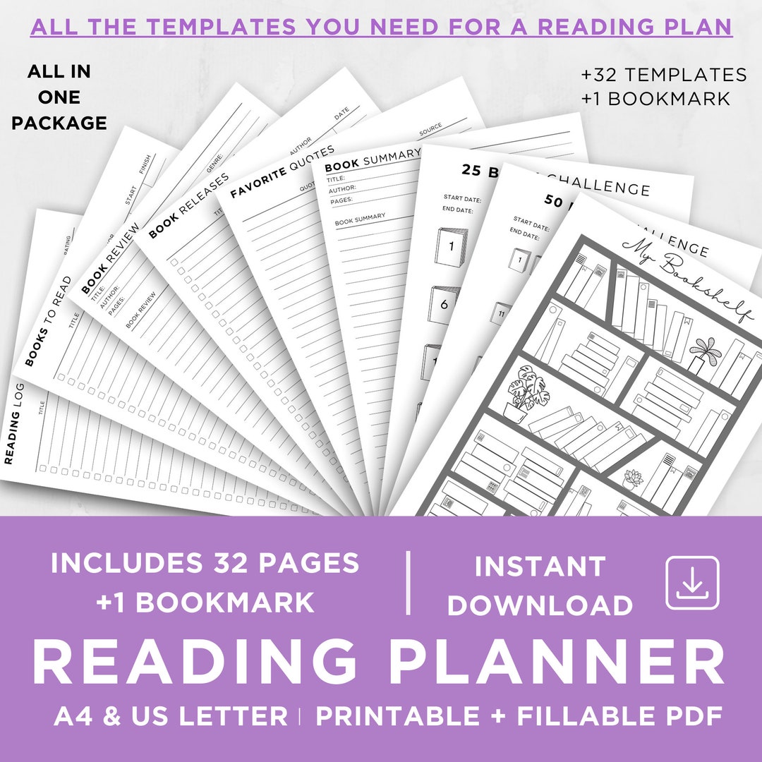 Reading Planner, Reading Tracker, Books to Read, Reading Log, Reading ...