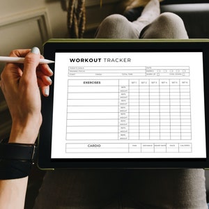 Workout Tracker Printable: Daily Fitness Log (a4/a5/letter/half Size ...