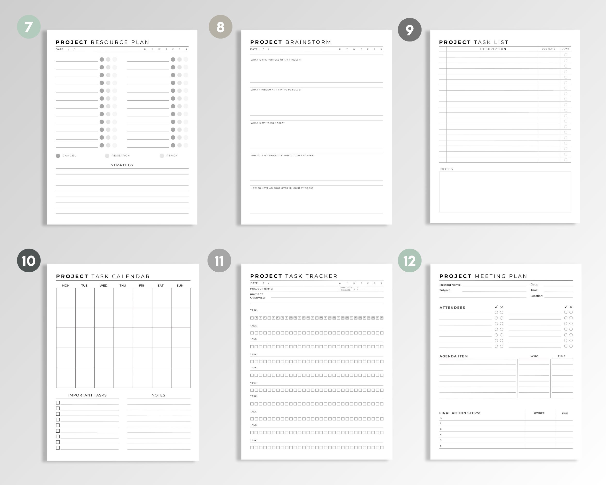 Project Planner Printable, Productivity Planner, Task Tracker, College ...