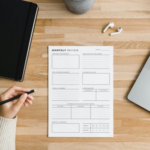 Monthly Review Printable, Monthly Reflection, Monthly Evaluation ...