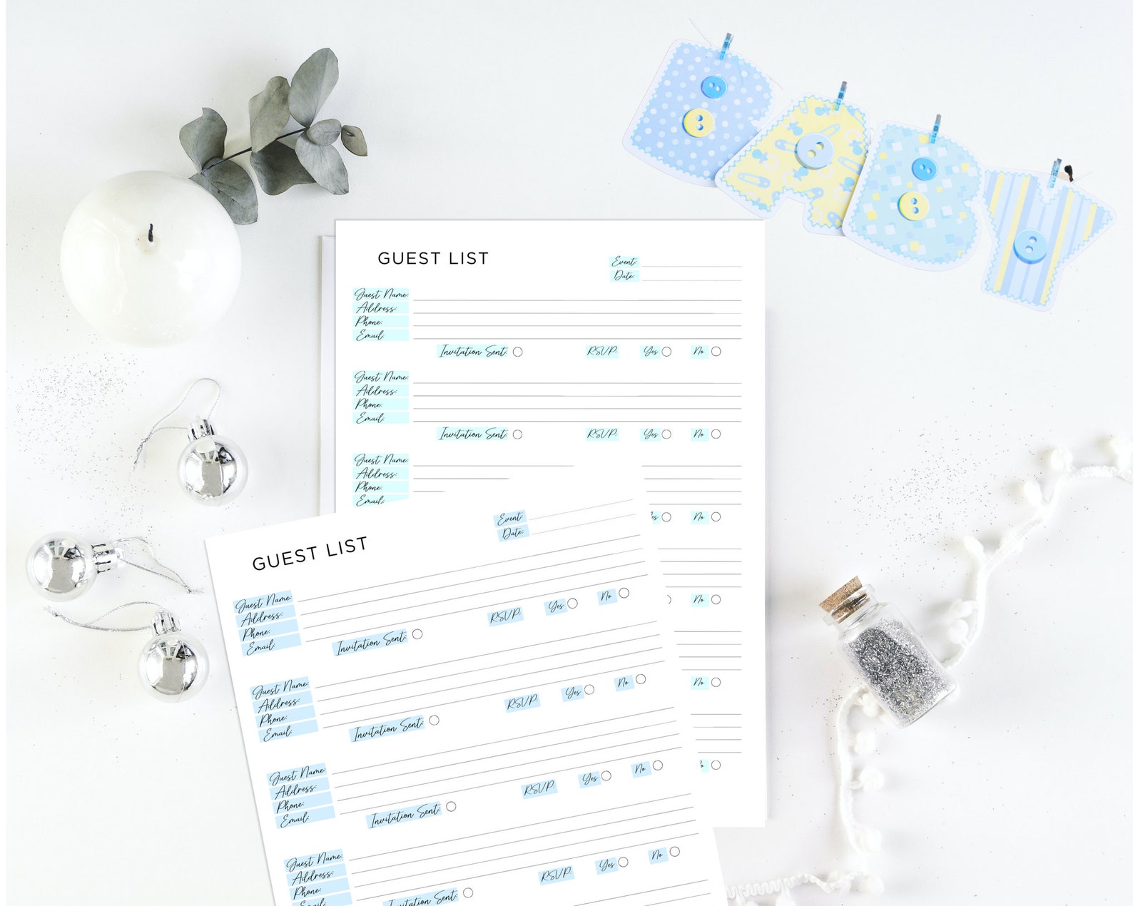 Guest List Template, Guest List Tracker, Party, Events, Birthday ...