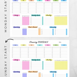 Digital Cleaning Planner, Digital Weekly Cleaning Checklist, Cleaning ...