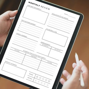 Monthly Review Printable, Monthly Reflection, Monthly Evaluation ...