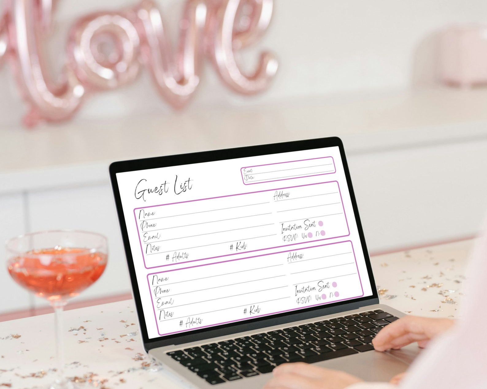 Guest List Template, Guest List Tracker, Party, Events, Birthday ...