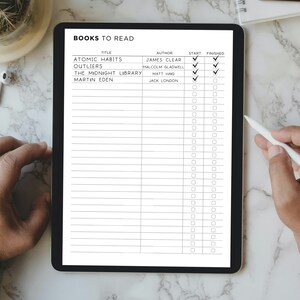 Reading Planner, Reading Tracker, Books to Read, Reading Log, Reading ...