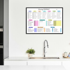 EDITABLE Cleaning Schedule Planner, Digital Weekly Cleaning Checklist ...