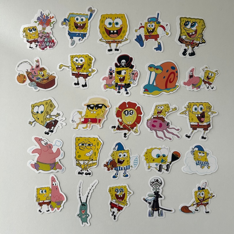 50 Spongebob Stickers Memes, Hilarious, Laptop Stickers, Waterproof ...
