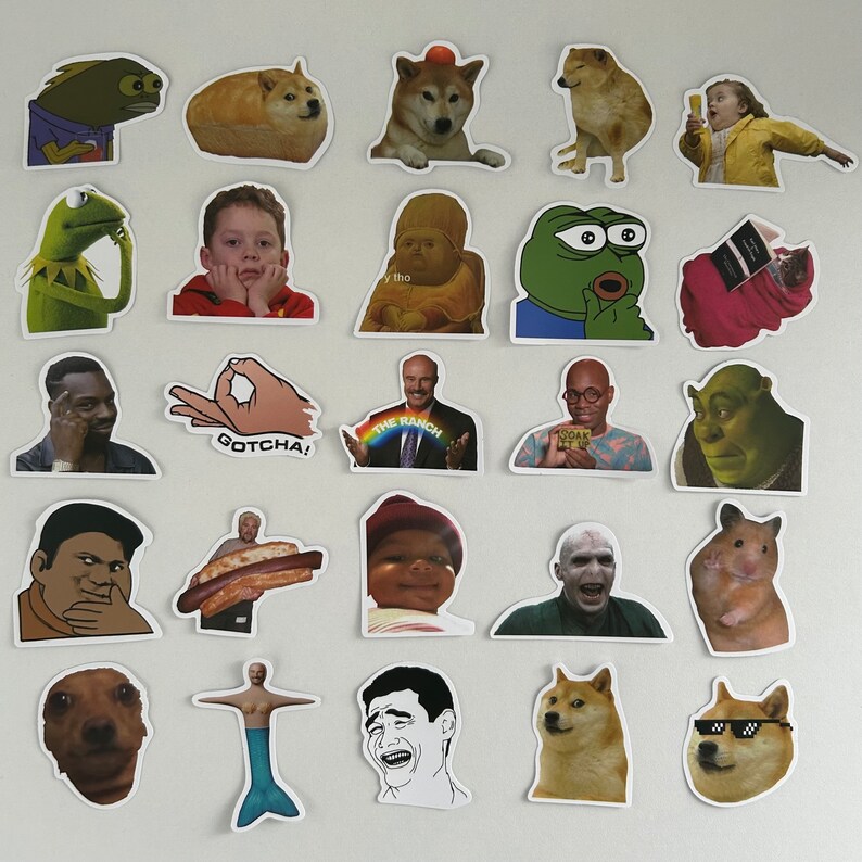 50 Funny Meme Stickers Memes, Hilarious, Laptop Stickers, Waterproof ...