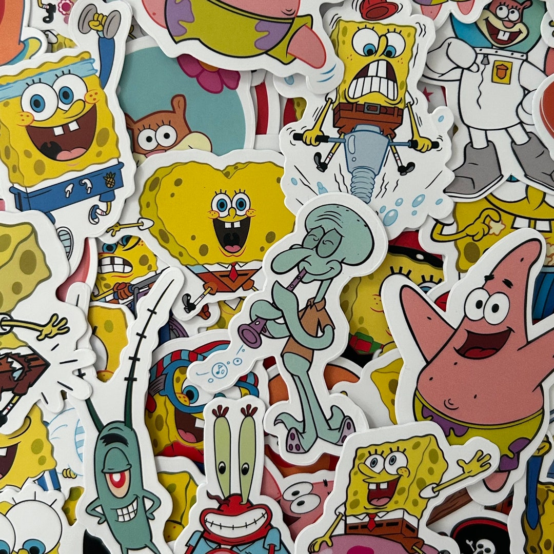 50 Spongebob Stickers Memes, Hilarious, Laptop Stickers, Waterproof ...