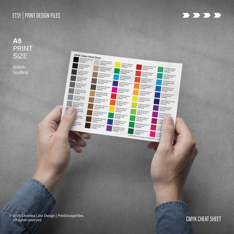 Printable Color Cheat Sheet – 55 Essential Swatches | CMYK, RGB & HEX ...