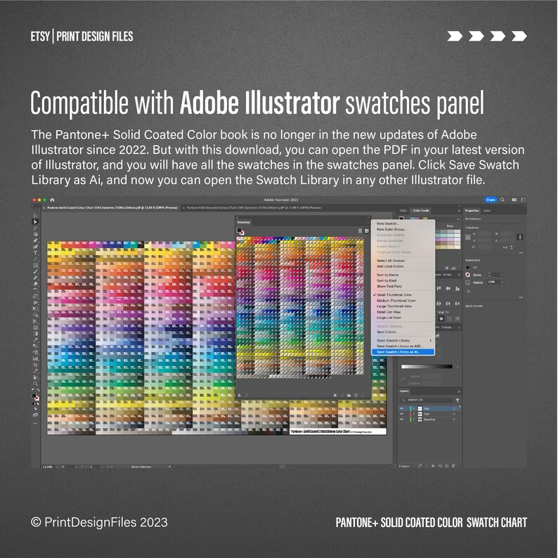 Tabla de muestras de color imprimible con nombre Pantone, valores CMYK ...