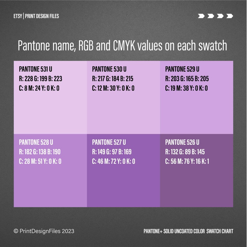 Tabla de muestras de color Pantone Solid UNCoated en tamaños A4 y Carta ...