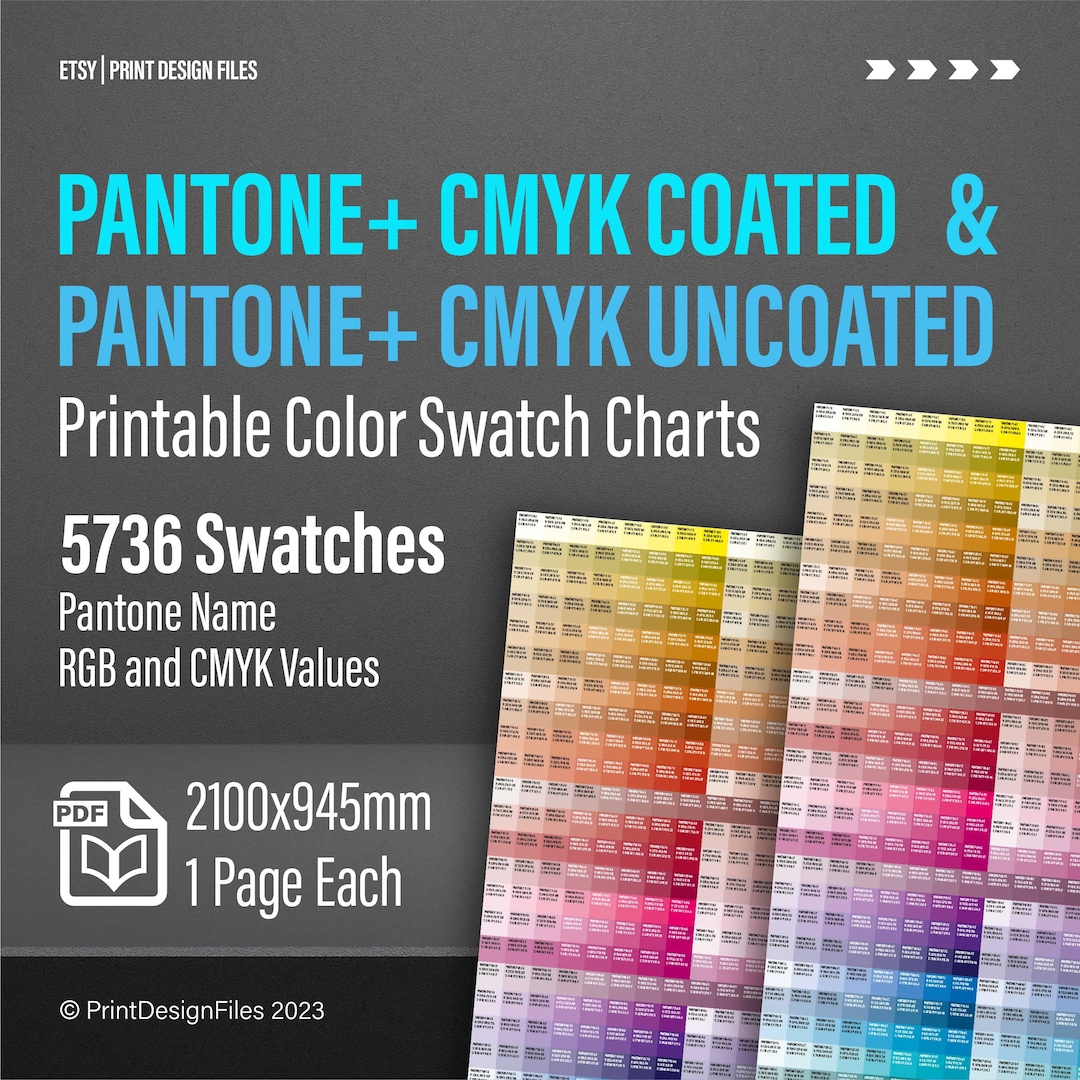 Buy Pantone CMYK Coated and Uncoated Color Swatches Charts 2100x945mm ...