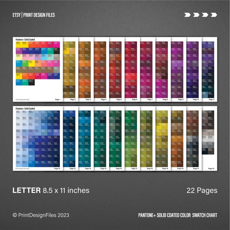 Printable Color Swatch Book With Pantone Name, CMYK and RGB Values - A4 ...