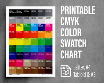Printable CMYK Color Chart - Etsy