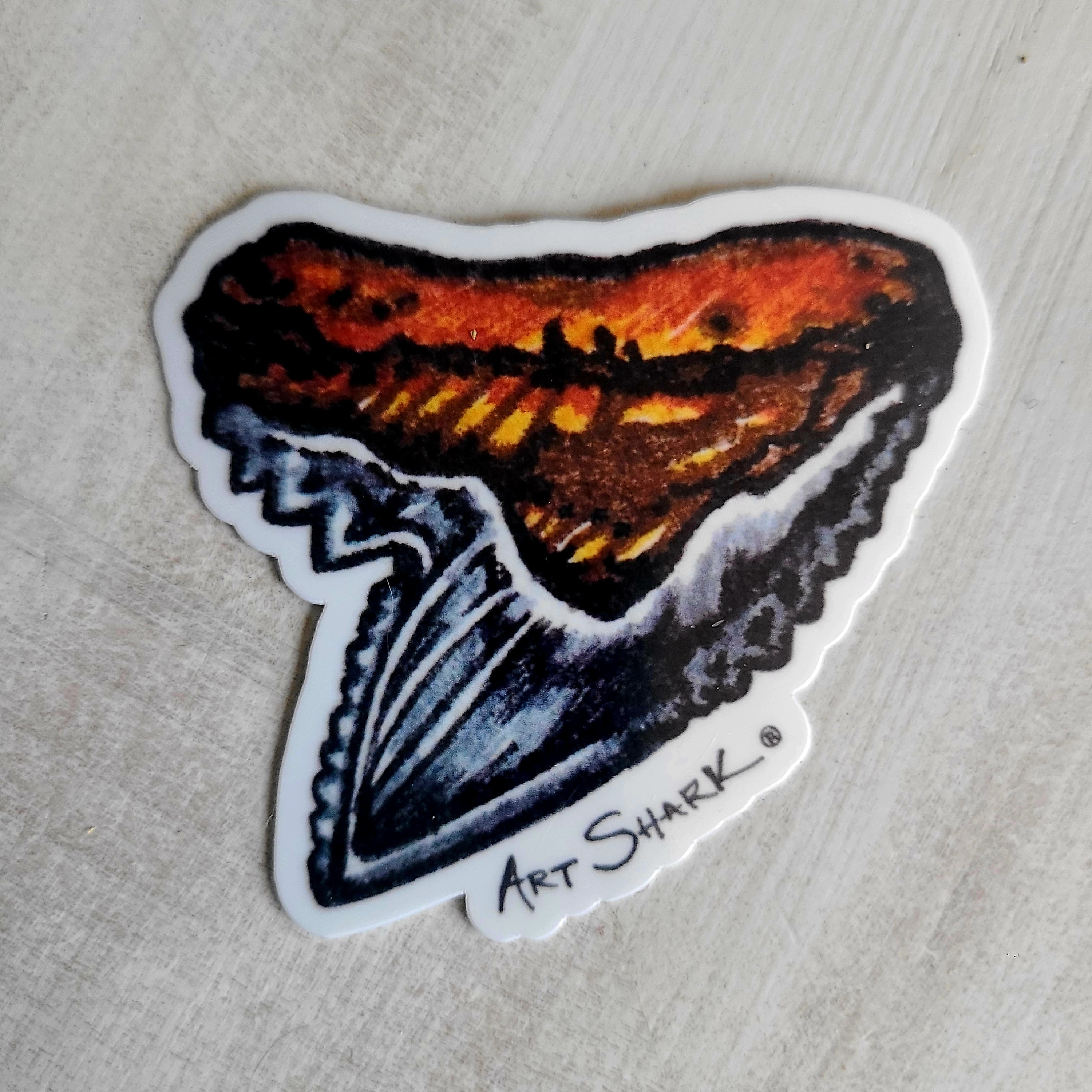 Tiger Shark Tooth Decal, Shark Tooth Sticker, Decal, Fossil Shark Teeth ...