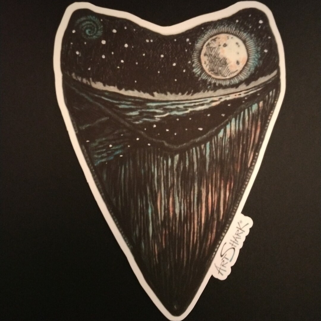 Midnight Meg Shark Tooth Decal - Etsy