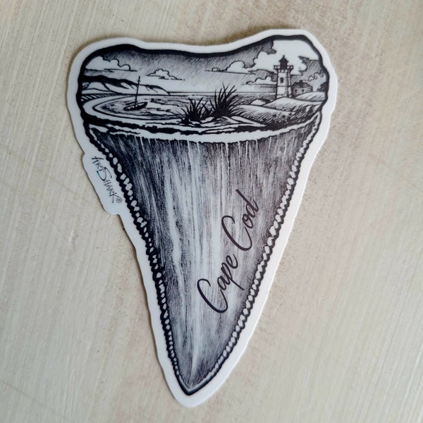 Cape Cod Shark Bumper Sticker - Etsy
