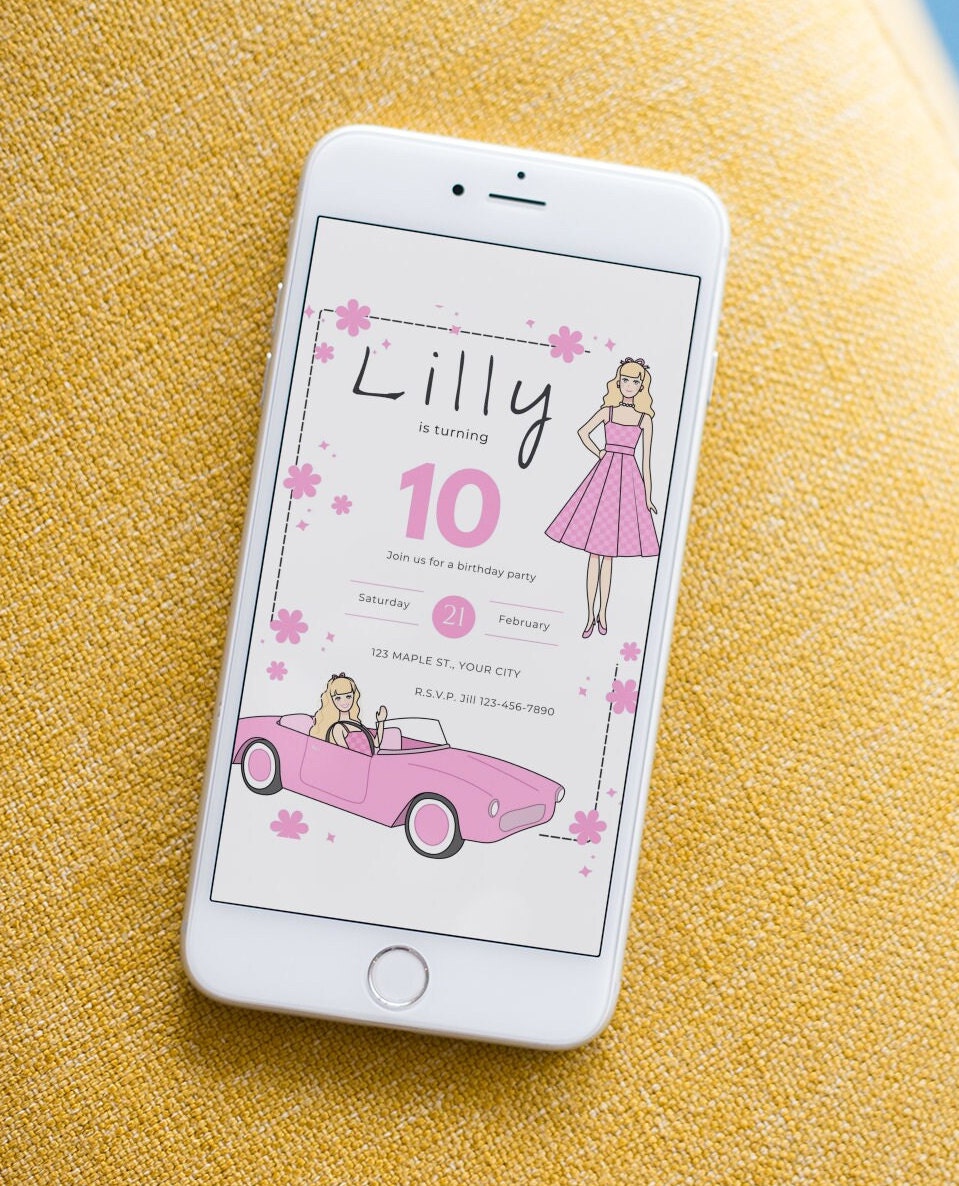 Fashion Doll Party Invitation Girl Party Invite Girl Birthday Invite ...