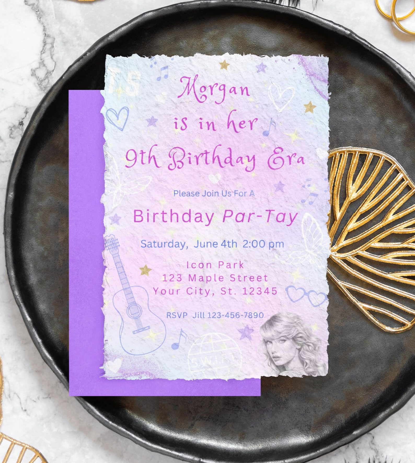 Editable Birthday Invitation Template Taylor Swift Birthday Invitation ...