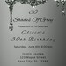 Editable Shades of Grey Invitation Black and Silver Birthday Dinner ...