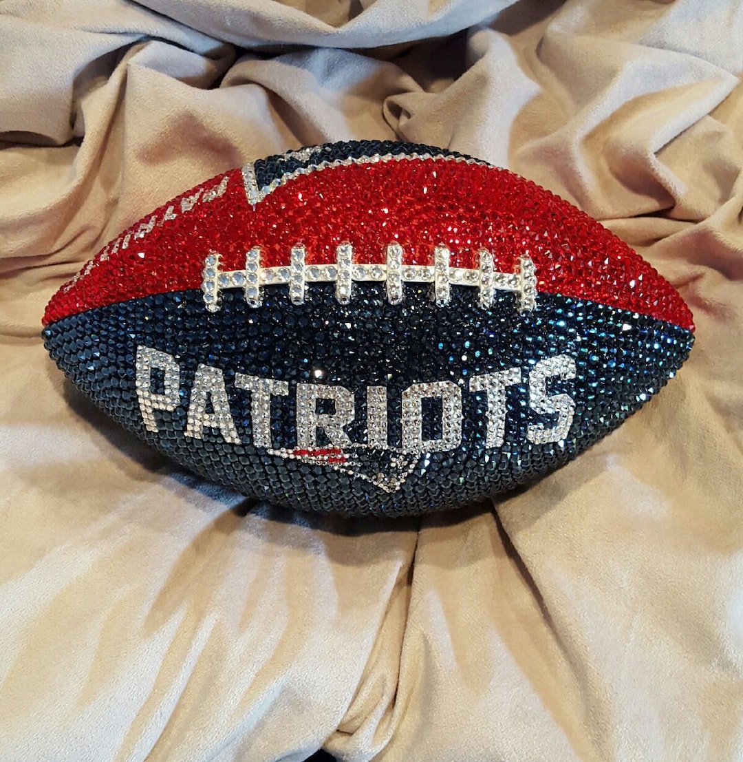 Swarovski Crystal New England Patriots Football, Bling Sports Decor - Etsy