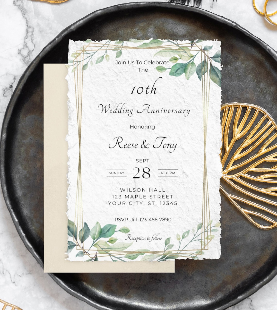 10th Anniversary Invitation 10th Wedding Anniversary Editable ...